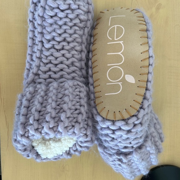 Lemon | Shoes | Lemon Womens Purple Knit Slippers | Poshmark